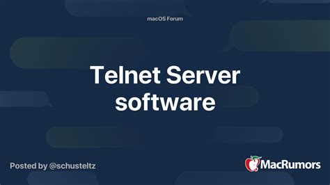 telnet server software macrumors forums