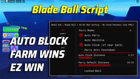 Blade Ball Script Auto Block Farm Wins Give All Skills Youtube