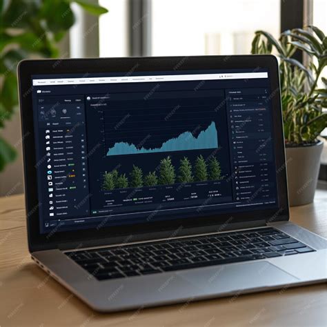 a laptop screen showing a graph of graphs and the word graph premium