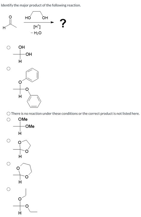 Solved Identify the major product of the following | Chegg.com