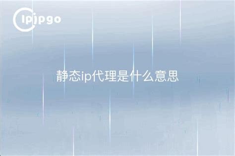 What Does Static Ip Proxy Mean Ipipgo