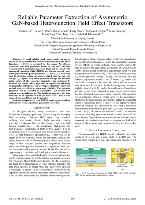Pdf Reliable Parameter Extraction Of Asymmetric Gan Based