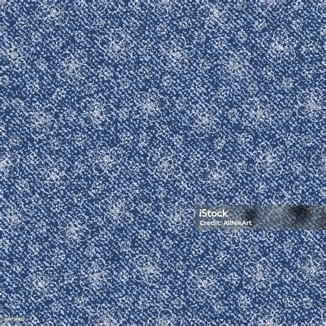 벡터 데님 꽃 배경입니다 꽃과 함께 청바지 배경입니다 데님 완벽 한 패턴입니다 청바지 천입니다 0명에 대한 스톡 벡터 아트 및 기타 이미지 Istock