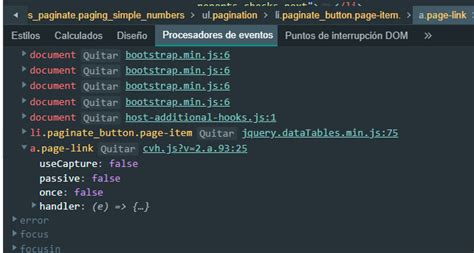 javascript ¿cómo puedo saber que eventos están asociados a un