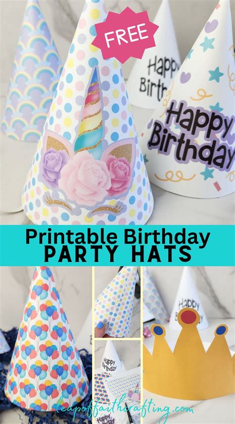 Best 13 Free Birthday Hats Printable 7 Party Hat Templates Artofit