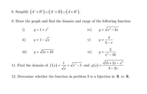 solved 8 simplify ac×bc ∪ ac×b ∪ a×bc 9 draw the graph