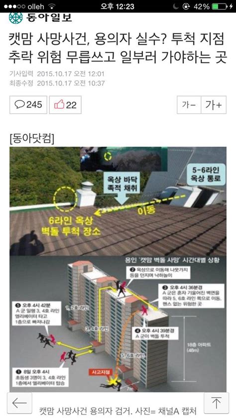 캣맘 사망사건 용의자 실수 투척 지점 추락 위험 무릅쓰고 일부러 가야하는 곳 인스티즈 Instiz 이슈 카테고리
