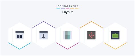 Layout 25 Flat Icon Pack Including Arrow Angular Layout Layout Draw