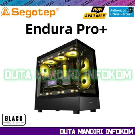 Promo Segotep Endura Pro Tempered Glass Mid Tower E Atx Gaming Case Black Edition Cicil 0