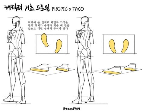 Tuto Propic X Taco에 있는 핀 드로잉 기법 드로잉 강좌 해부학 예술