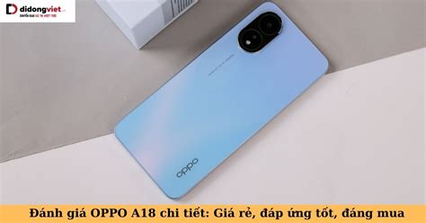 Nh Gi Oppo A Chi Ti T Gi R P Ng T T Ng Mua