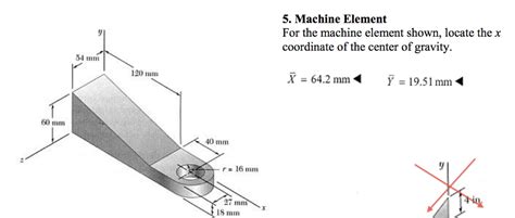 Solved 5 Machine Element For The Machine Element Shown