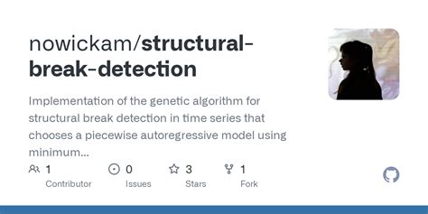 Github Nowickamstructural Break Detection Implementation Of The Genetic Algorithm For