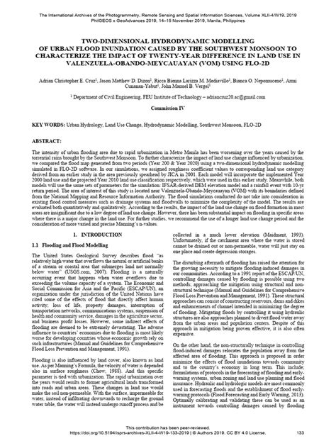 Two Dimensionalhydrodynamicmodellingofurbanfl Pdf Flood Rain