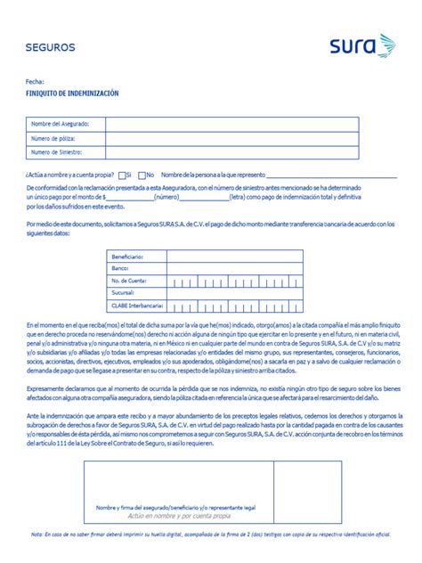 Solicitud De Pago Por Transferencia 2022 Pdf Póliza De Seguros Seguro