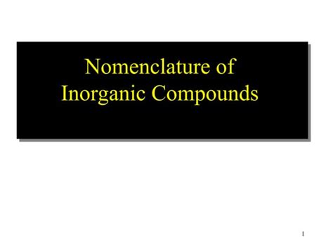 Periodic Naming And Formula Writing Ppt