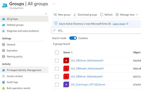 Assign Azure Sql Database Permissions To Aad Group Christianfrohndk