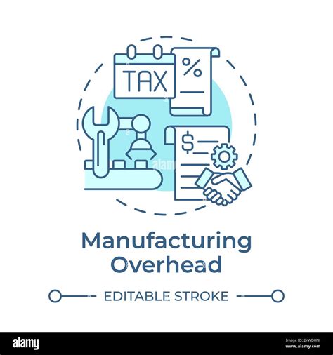 Manufacturing Overhead Light Blue Concept Icon Stock Vector Image And Art Alamy