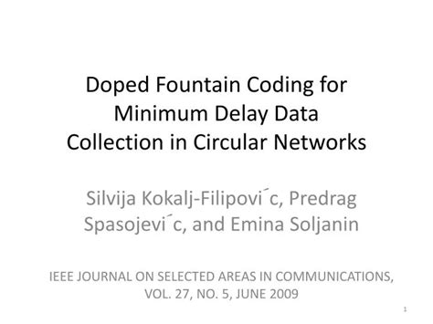Ppt Doped Fountain Coding For Minimum Delay Data Collection In Circular Networks Powerpoint