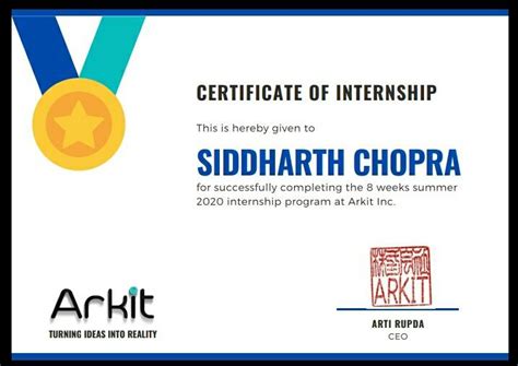 Siddharth Chopra On Linkedin As I Wrap Up My Summer Internship I Wanted To Thank You Arti