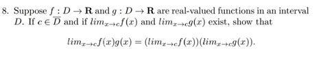 Solved Suppose F D R And G D R Are Real Valued Chegg Com