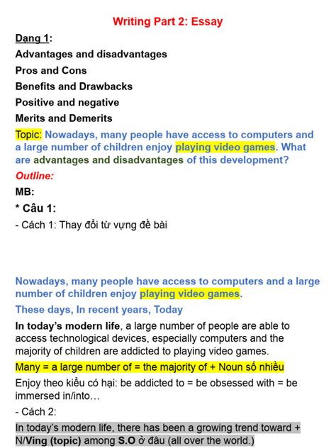 15 Lesson 15 Writing Part 2 Pdf Video Games Computing