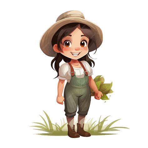 Premium Vector Farmer Girl