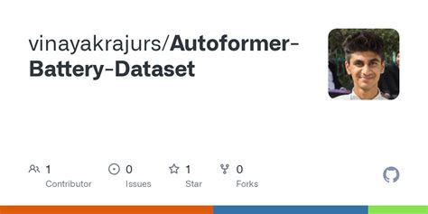 GitHub Vinayakrajurs Autoformer Battery Dataset