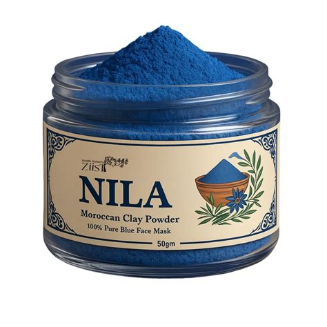 Ziist Nila Zarqa Moroccan Blue Clay Powder Natural Skincare Remedy