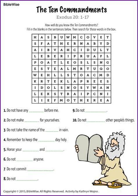 10 Commandments Word Search Free Printable Printable Templates