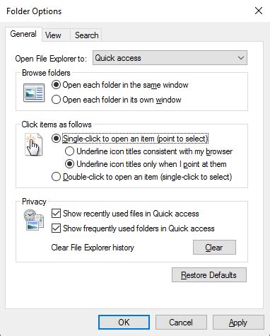 Windows Tutorial Single Click Or Double Click To Open Items WindowsChimp