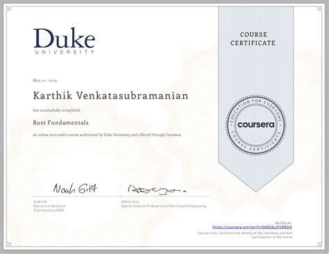 karthik v on linkedin rustprogramming coursera dukeuniversity