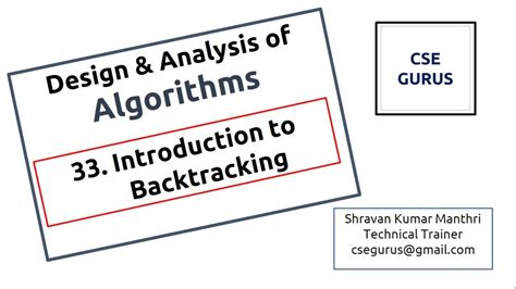 33 Introduction To Backtracking Youtube