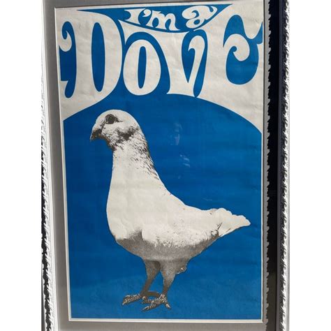 Im A Dove Conscientious Objector Peace Poster Original 1967 Print