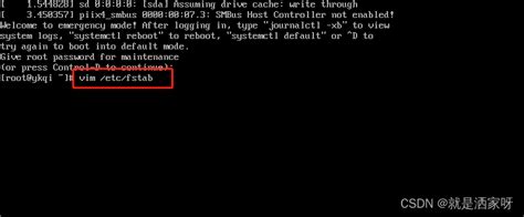 linux开机报错，提示welcome to emergency mode， after logging in type