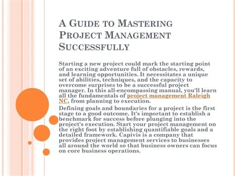Ppt A Guide To Mastering Project Management Successfully Powerpoint Presentation Id 12678495