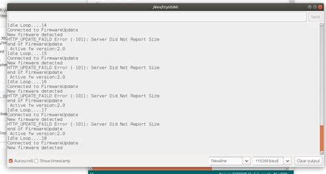 web error 101 server did not report size from ota upgrade framework