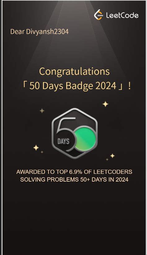 divyansh singh on linkedin 🌟 50 day streak achievement 🌟 i m thrilled