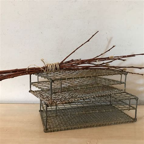 Antique Test Tube Rack Lab Rack Metal Scientific Wedding Garden Vase Industrial Chemistry Spice