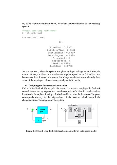dc motor modelling and design fullstate feedback controller pdf