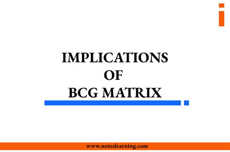 Implications Of Bcg Matrix Notes Learning