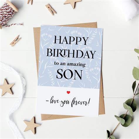 Printable Birthday Cards For Son
