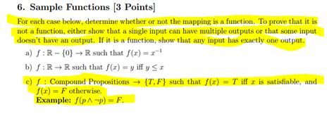 Solved 6 Sample Functions 3 Points For Each Case Below