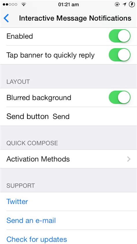Interactive Message Notifications Iphone Software
