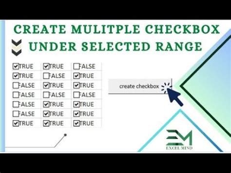 Excel Mind Tutorial Link Checkboxes To Multiple Cells In Excel