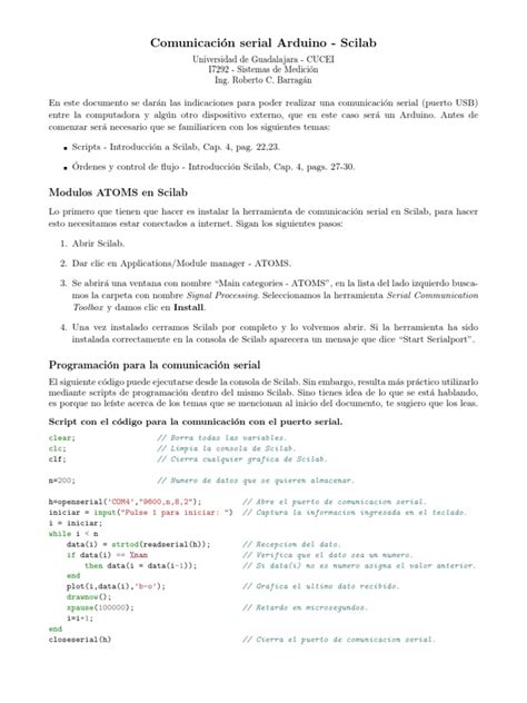 Com Serial Arduino Scilab Pdf
