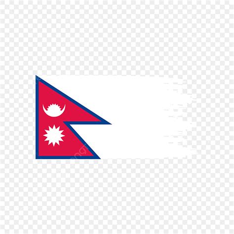 네팔 국기 투명 수채화 스트로크 페인트 브러시 네팔 국기 네팔 국기 획 네팔 국기 PNG 일러스트 및 벡터 에 대한 무료