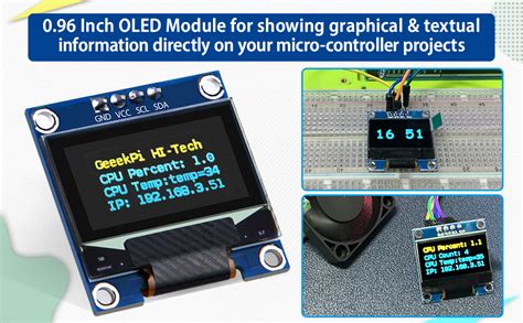 Amazon GeeekPi Pcs OLED Display Module I C IIC X Pixel Inch Display Module