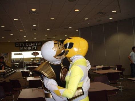 White Ranger And Yellow Ranger Making Out Power Rangers Know Your Meme