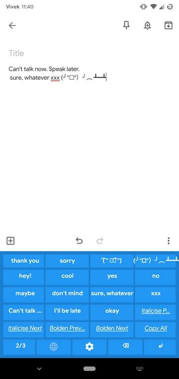type words and phrases in one tap with kboard droidviews